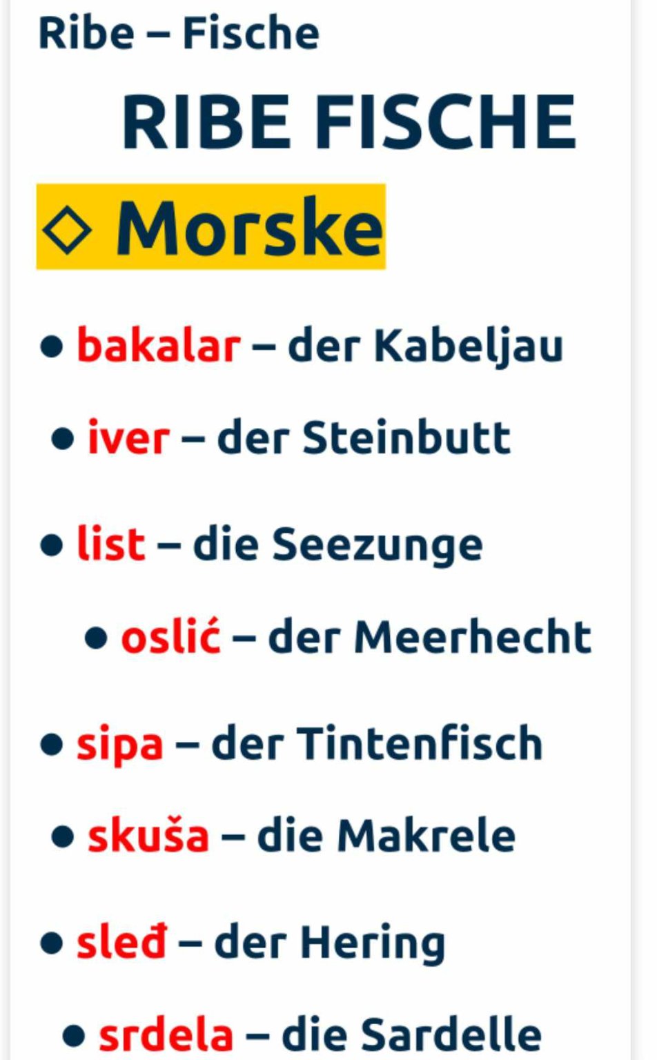 Ribe – Fische - Deutsch - Viel Spass