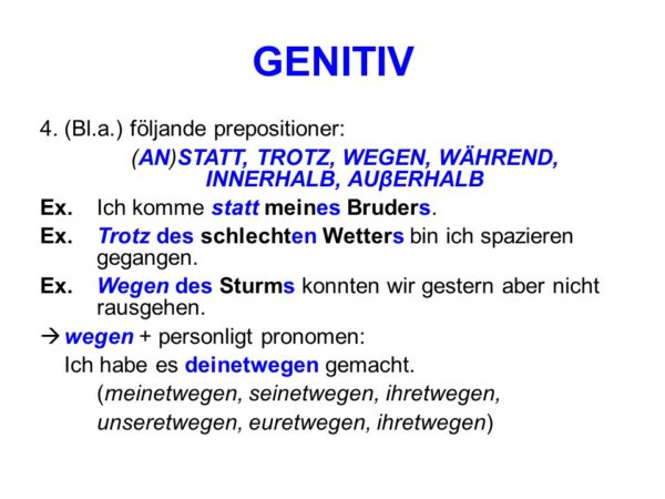 GENITIV - Deutsch - Viel Spass