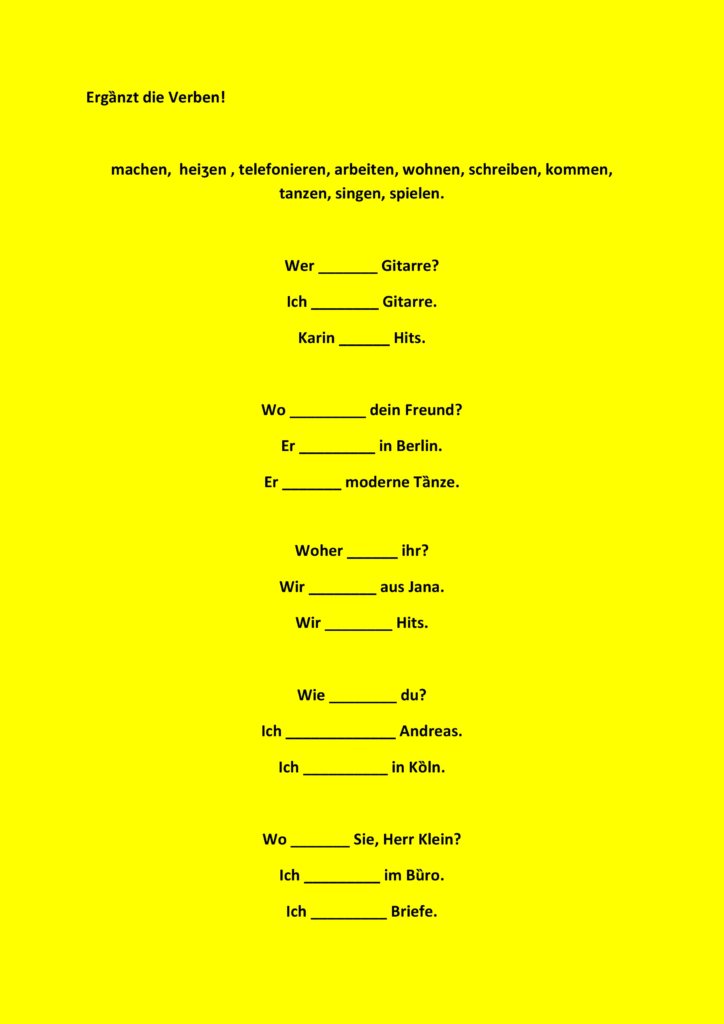 Ergänzen Sie die Sätze sinnvoll mit den folgenden Konjunktionen: aber ...