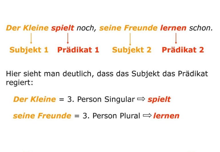 Subjekt, Prädikat - Deutsch - Viel Spass