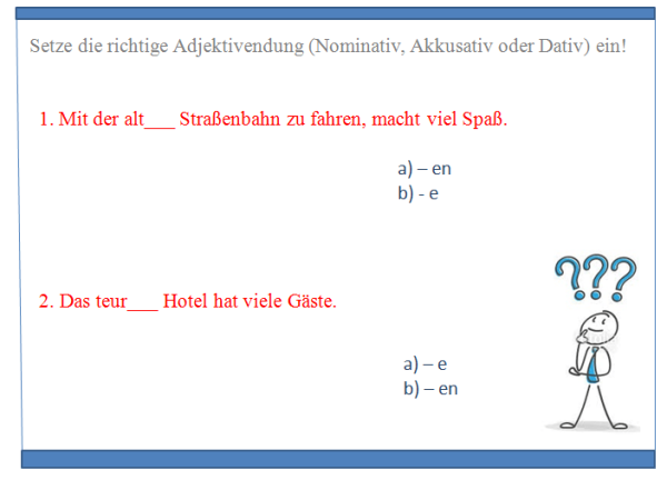 Verbinde die Sätze mit ''weil'' und ''denn'' - Deutsch - Viel Spass