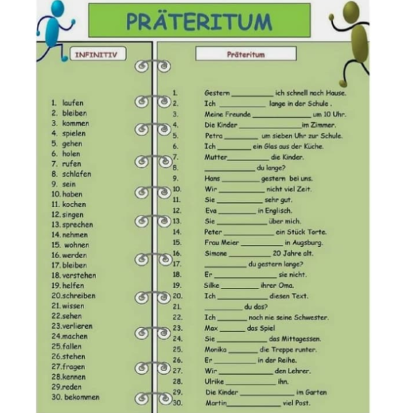 Präteritum - Deutsch - Viel Spass