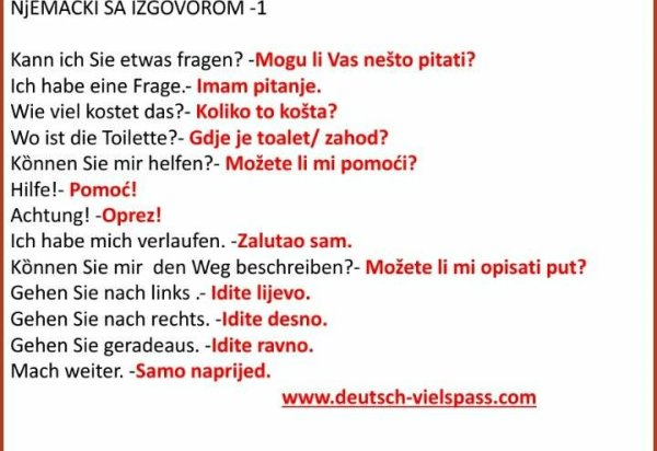 NJEMAČKI SA IZGOVOROM - Deutsch - Viel Spass